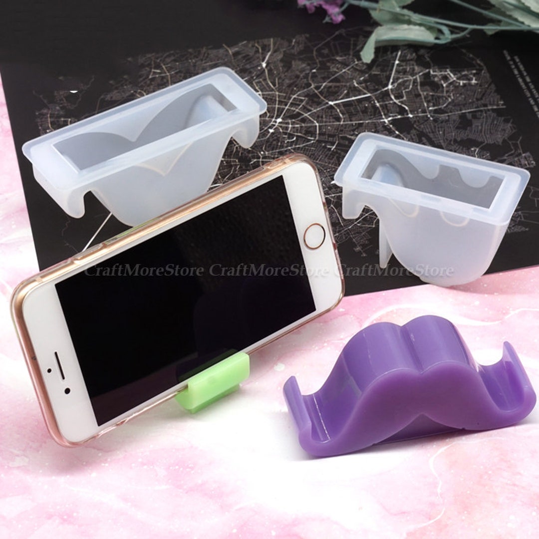 2 Styles Cell Phone Holder Silicone Mold-mobile Phone Holder Resin ...