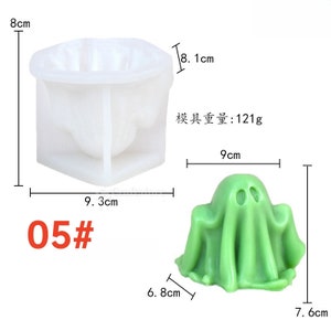 Halloween Ghost Silicone Mold-cute Ghost Candle Mold-scented Candle ...