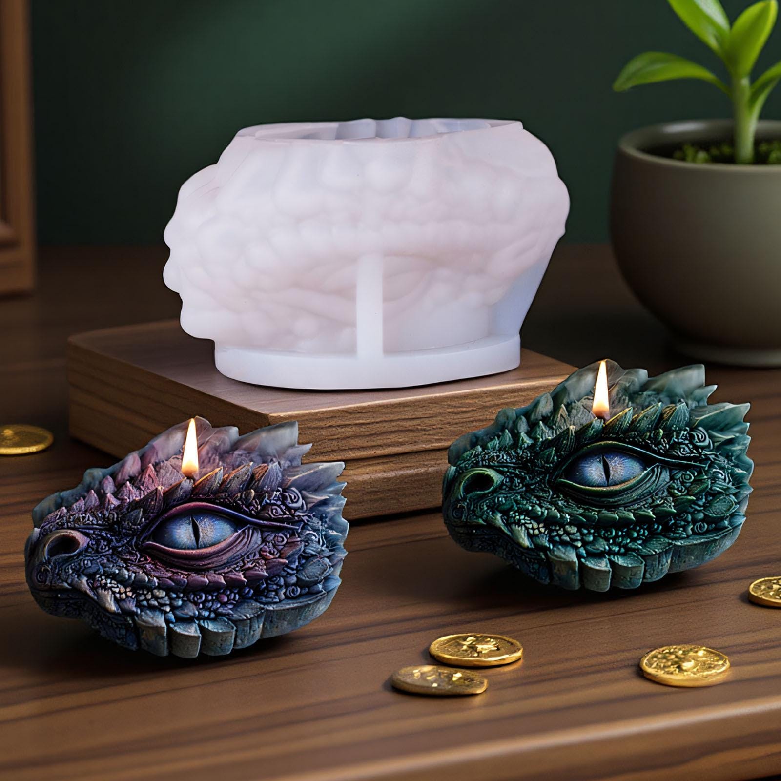 Silicone Dragon Head Silicone Mold-dragon's Eye Candle Mold-dragon ...
