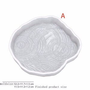 Water Ripples Coaster Resin Molds-irregular Round Cup Mat Mold-ripple ...