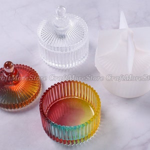 Silicone Box Mold-jewelry Box Resin Molds-creative Large Round Striped ...