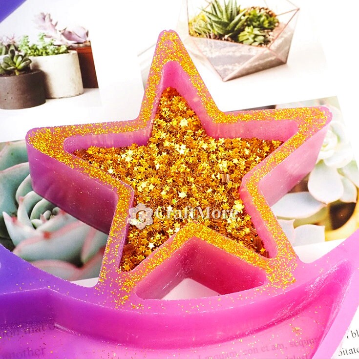 Moon Star Storage Box Resin Molds-storage Box Silicone Mold-desktop ...