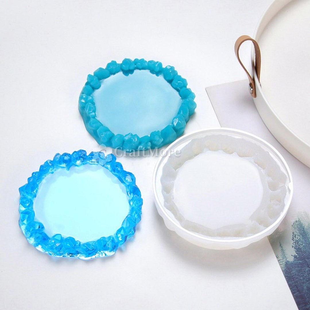 Cluster Edge Silicone Coaster Mold-irregular Round Coaster Resin Mold ...