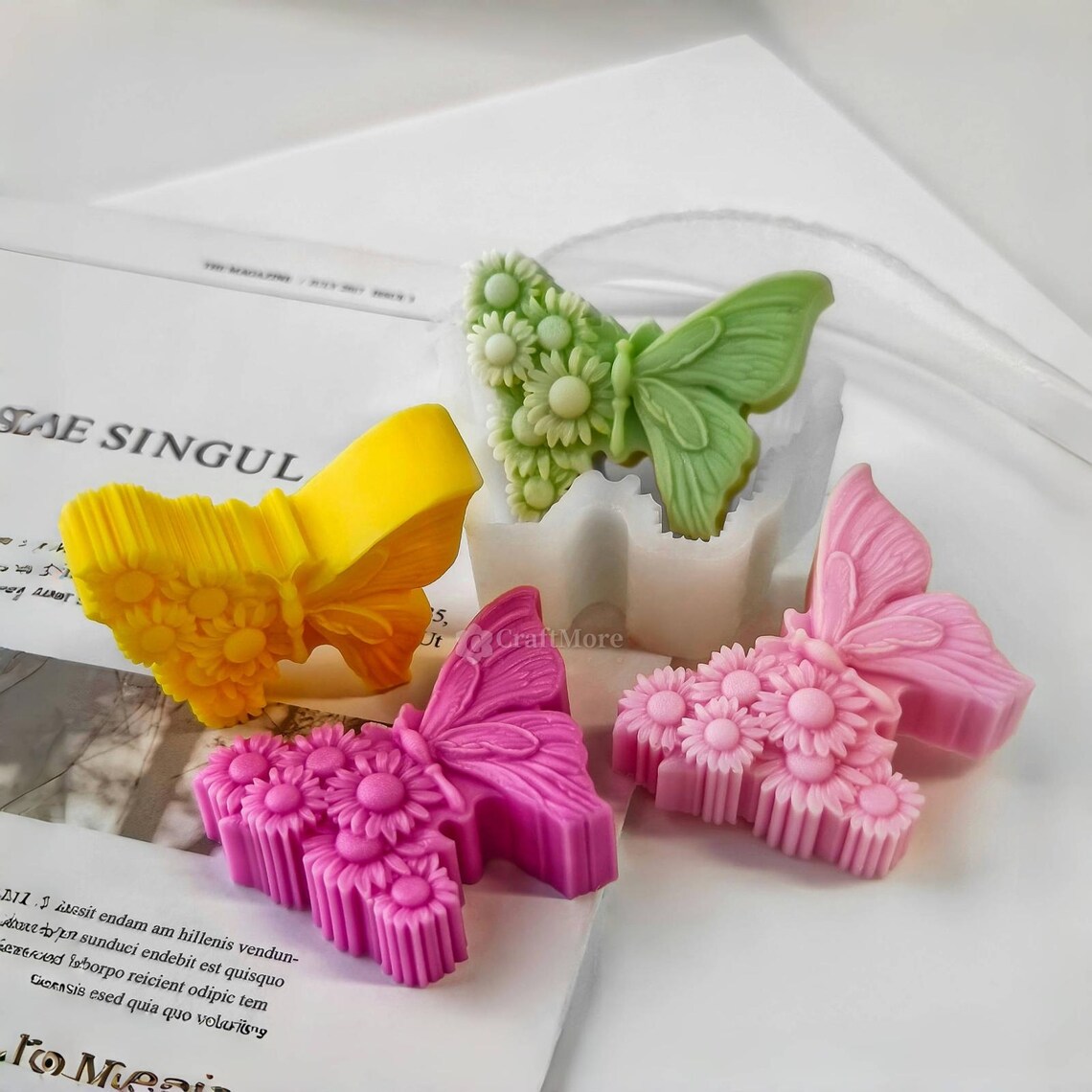 Flower Butterfly Silicone Mold-daisy Butterfly Candle Mold-scented ...