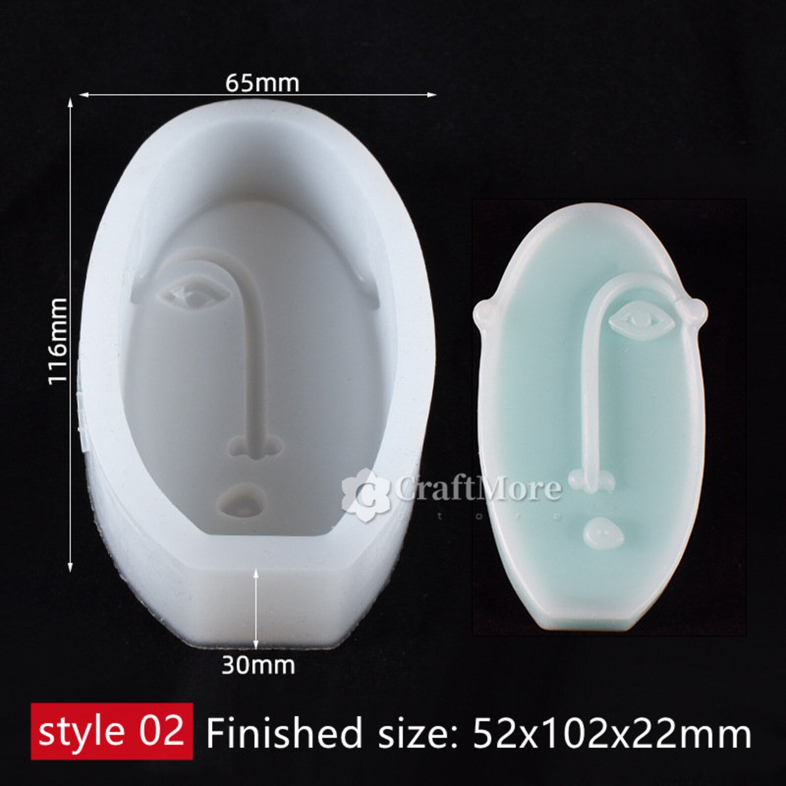 Abstract Face Candle Silicone Mold-scented Candle Mold-pillar Candle ...