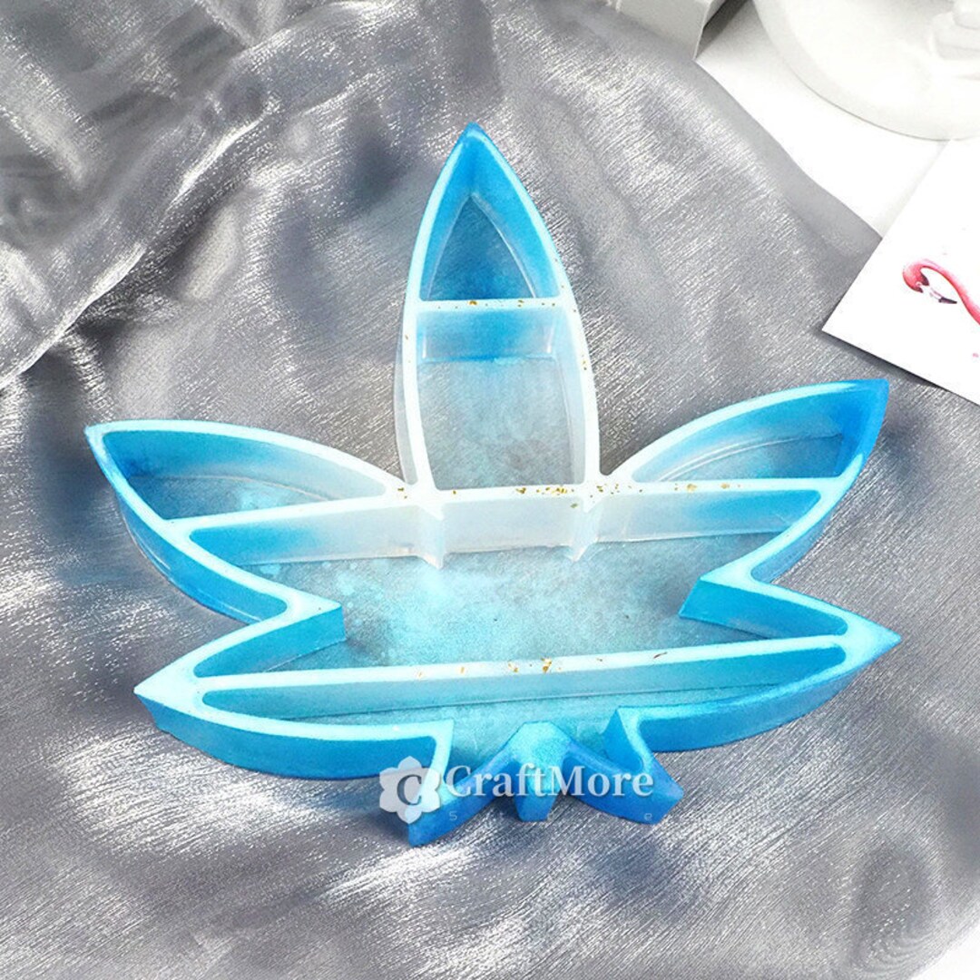 Large Marijuana Leaf Silicone Tray Mold-weed Leaf Plate Resin Mold ...