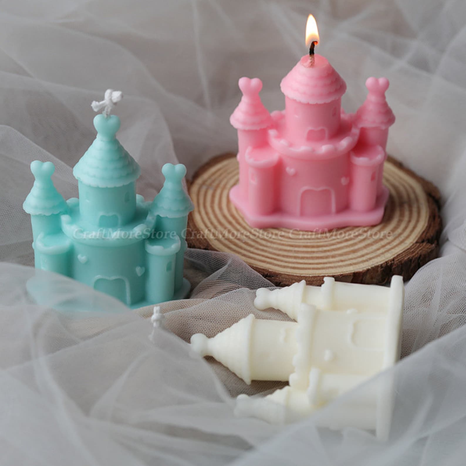 Creative Castle Silicone Candle Mold-cartoon Castle Candle | Etsy