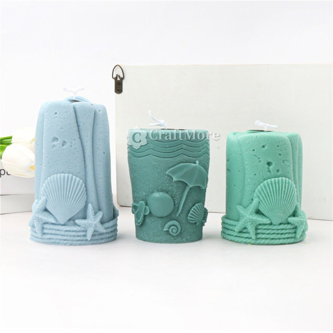 Sand Sculpture Candle Mold-creative Sand Shells Starfish Pillar Candle ...