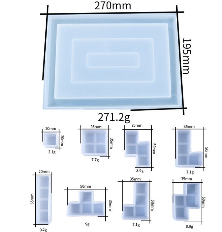 Creative Tetris Silicone Mold for Resin Craft-epoxy Resin - Etsy