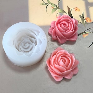 Silicone Candle Mold-rose Candle Mold-scented Candle Mold-rose Resin ...