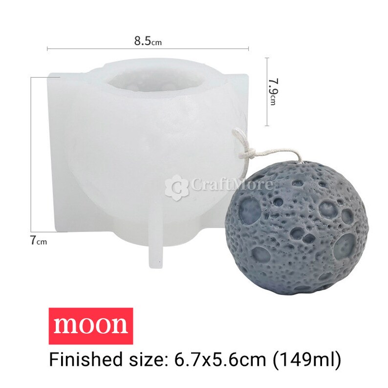 Planet Sphere Candle Mold-earth/moon Candle Silicone Mold-epoxy Resin ...