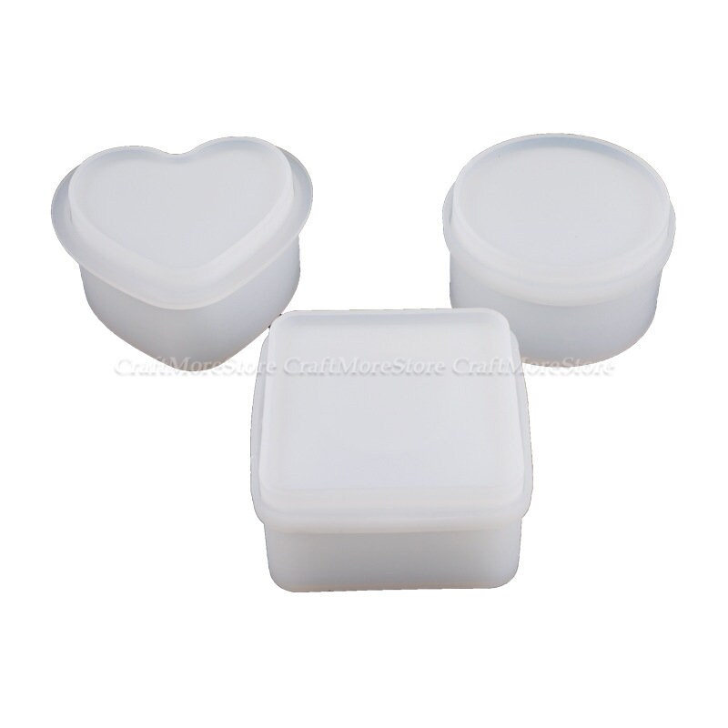 3 Styles Silicone Storage Box Mold-heart Shaped Box Mold-square Jewelry ...