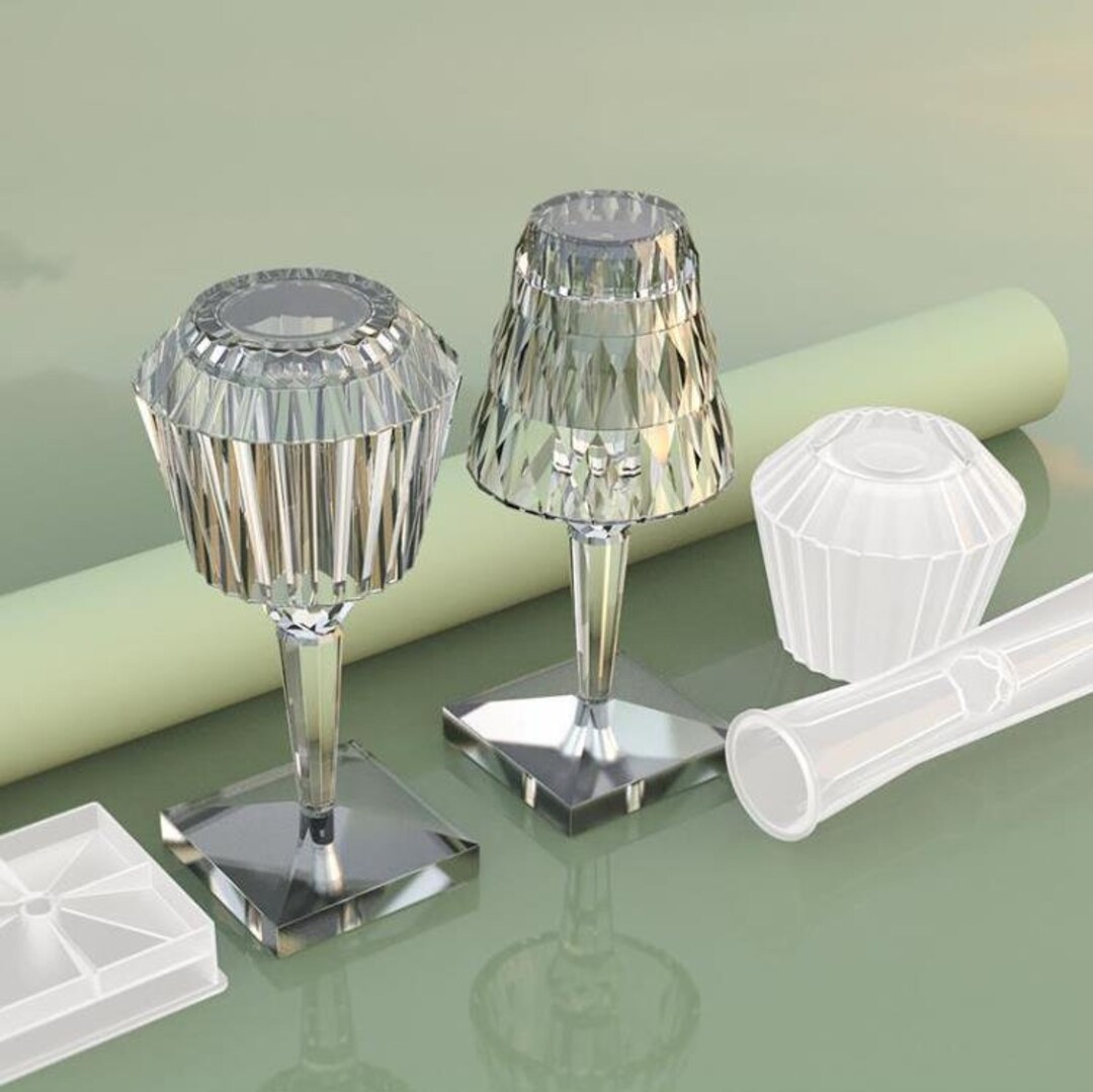 Crystal Table Lamp Silicone Mold-creative Night Light Resin Mold-resin ...