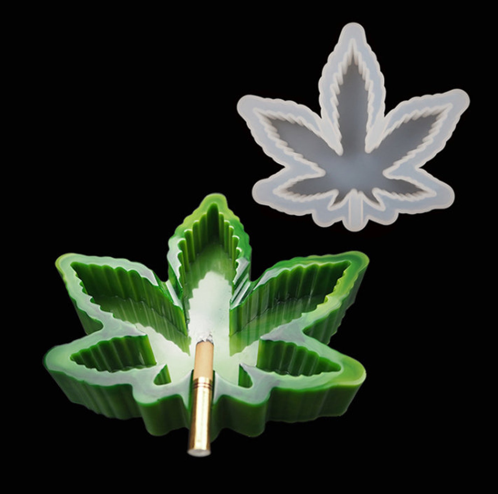 Marijuana Leaf Ashtray Mold-Weed leaf ashtray resin mold-Maple | Etsy