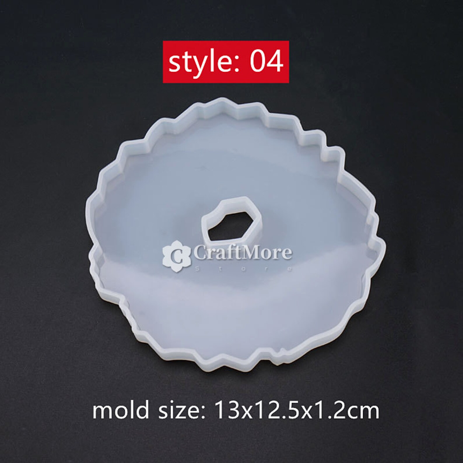 Irregular Round Coaster Silicone Mold-irregular Tray Resin Molds-6 ...