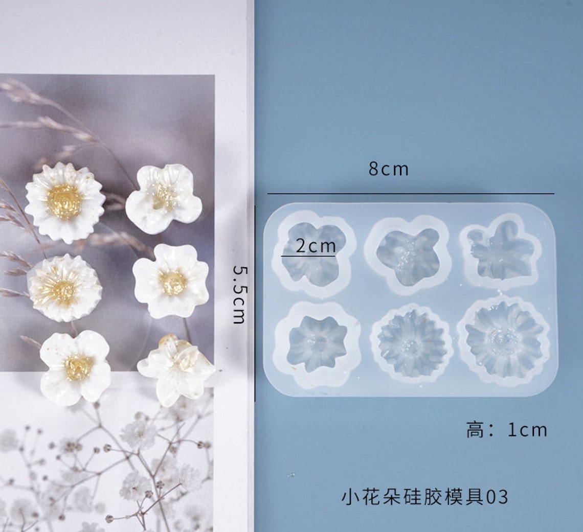 3 Styles Small Flower Silicone Mold-headdress Flower Resin Molds-resin ...