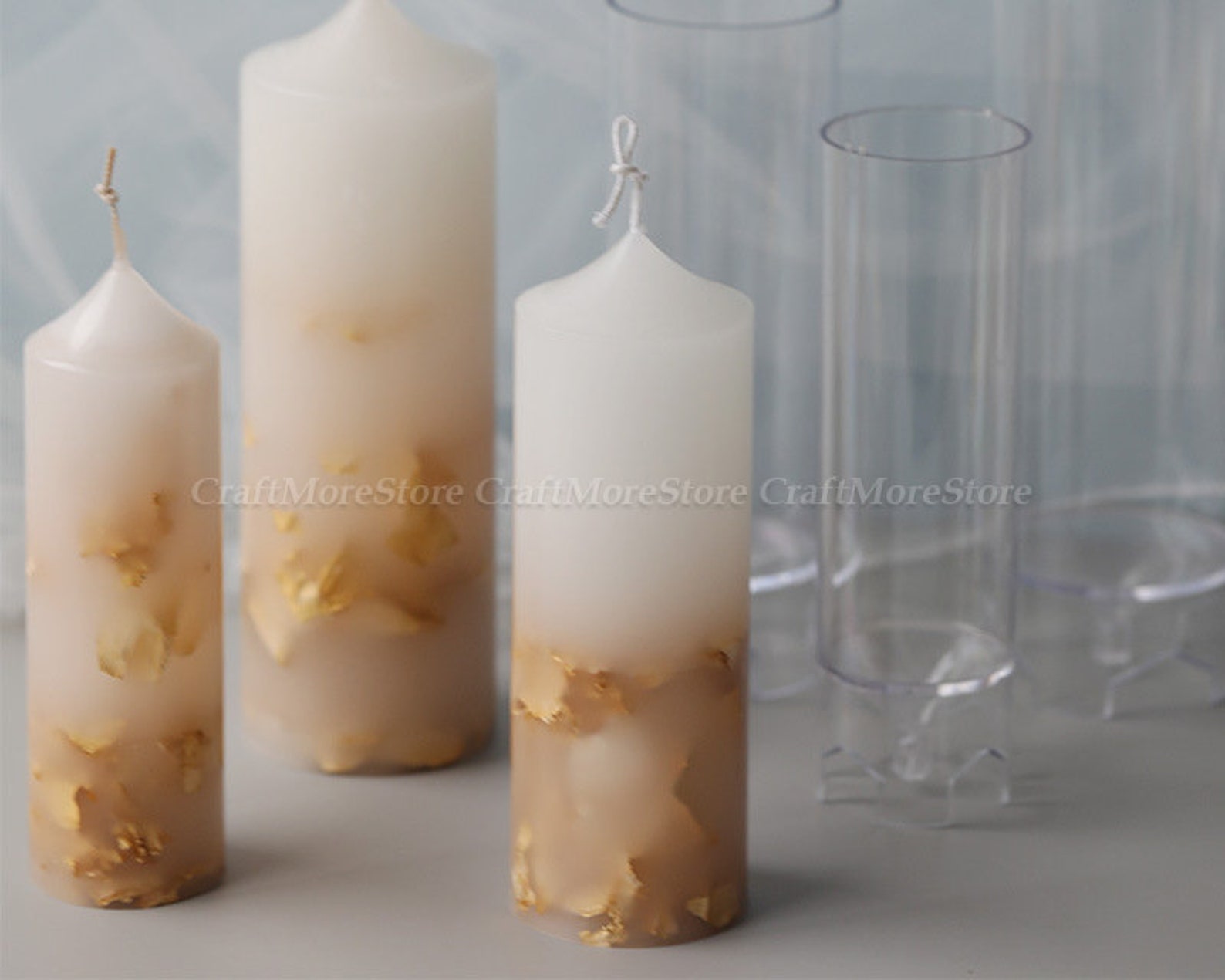 3 Styles Pointed Cylinder Candle Mold-acrylic Candle - Etsy