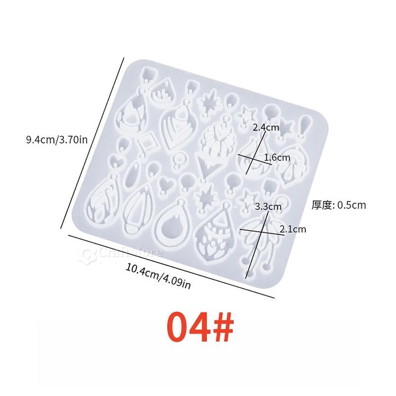 Hollow Geometric Earring Silicone Mold-epoxy Resin Earbob Mold-small ...