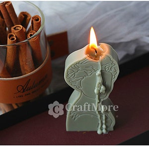 Female Stick Figure Candle Mold-woman Upper Body Silicone Scented ...