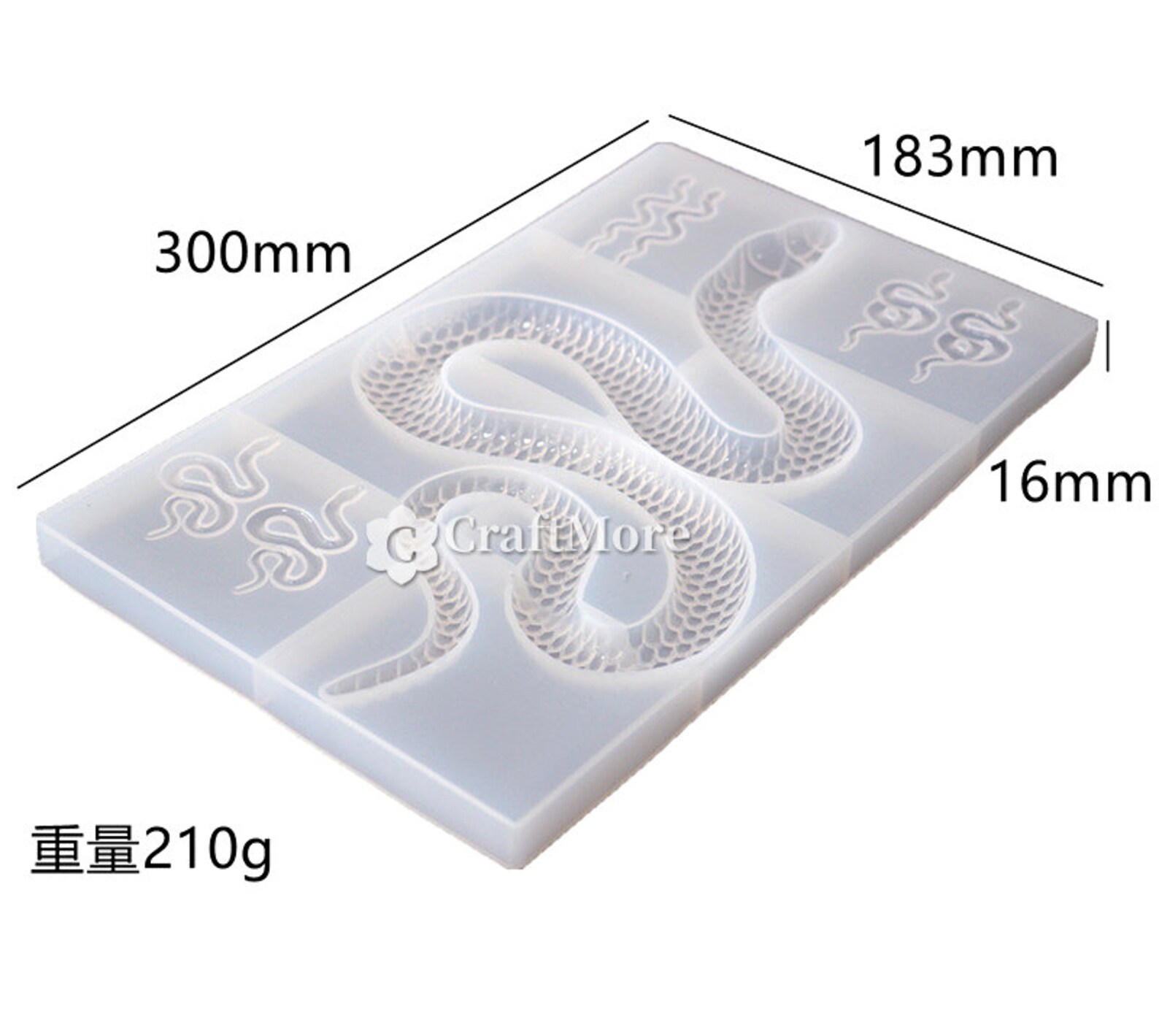 Large Snake Resin Mold-silicone Snake Mold-epoxy Resin Viper Mold-snake ...