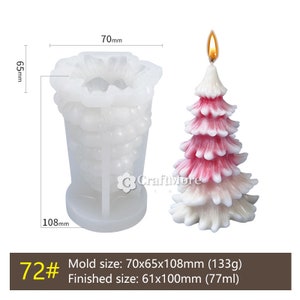 Christmas Tree Candle Silicone Mold-christmas Candle Mold-scented ...