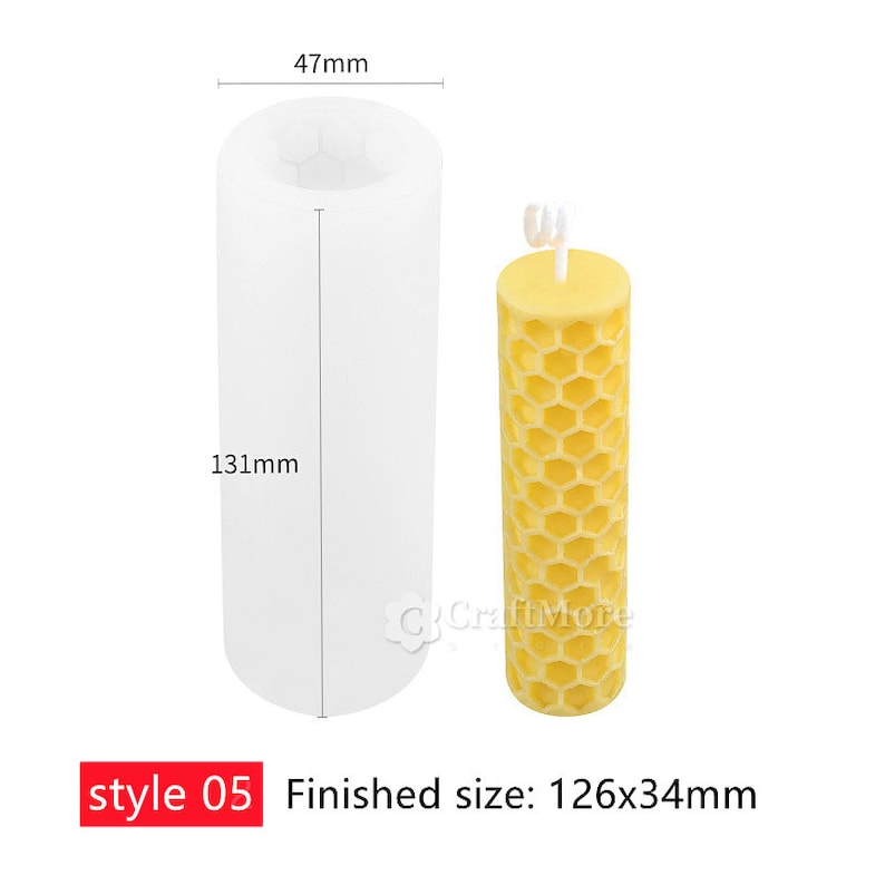 Bee Candle Mold-honeycomb Candle Silicone Mold-pillar Candle Mold ...