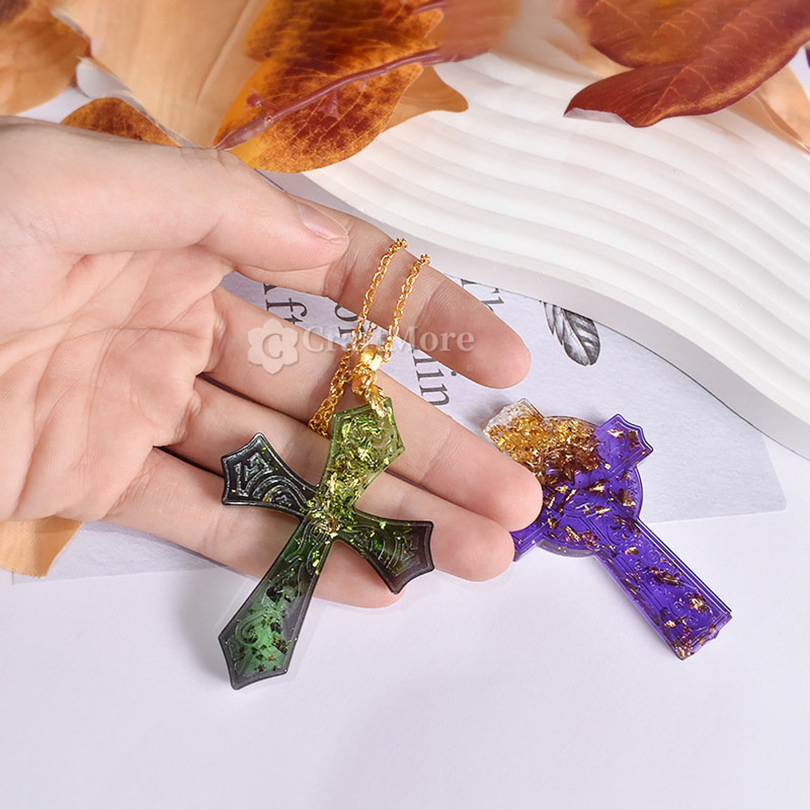 Cross Pendant Resin Mold-silicone Cross Mold-epoxy Resin Cross Keychain ...