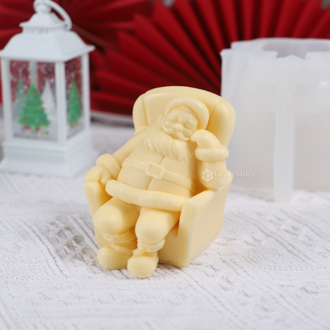 Sleepy Santa Claus Silicone Mold-sleeping Santa Candle Mold ...