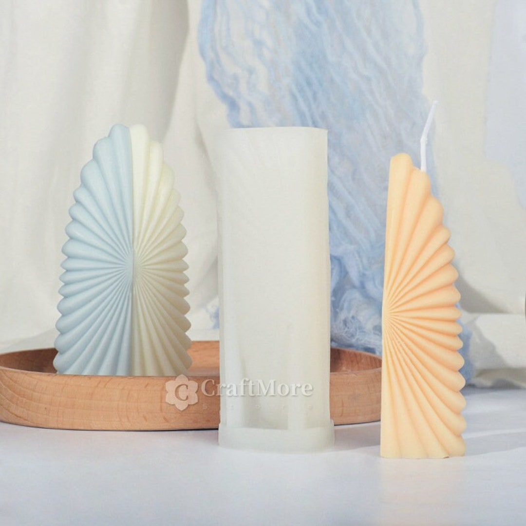 Abstract Horns Candle Mold-striped Cylinder Candle Silicone Mold-pillar ...