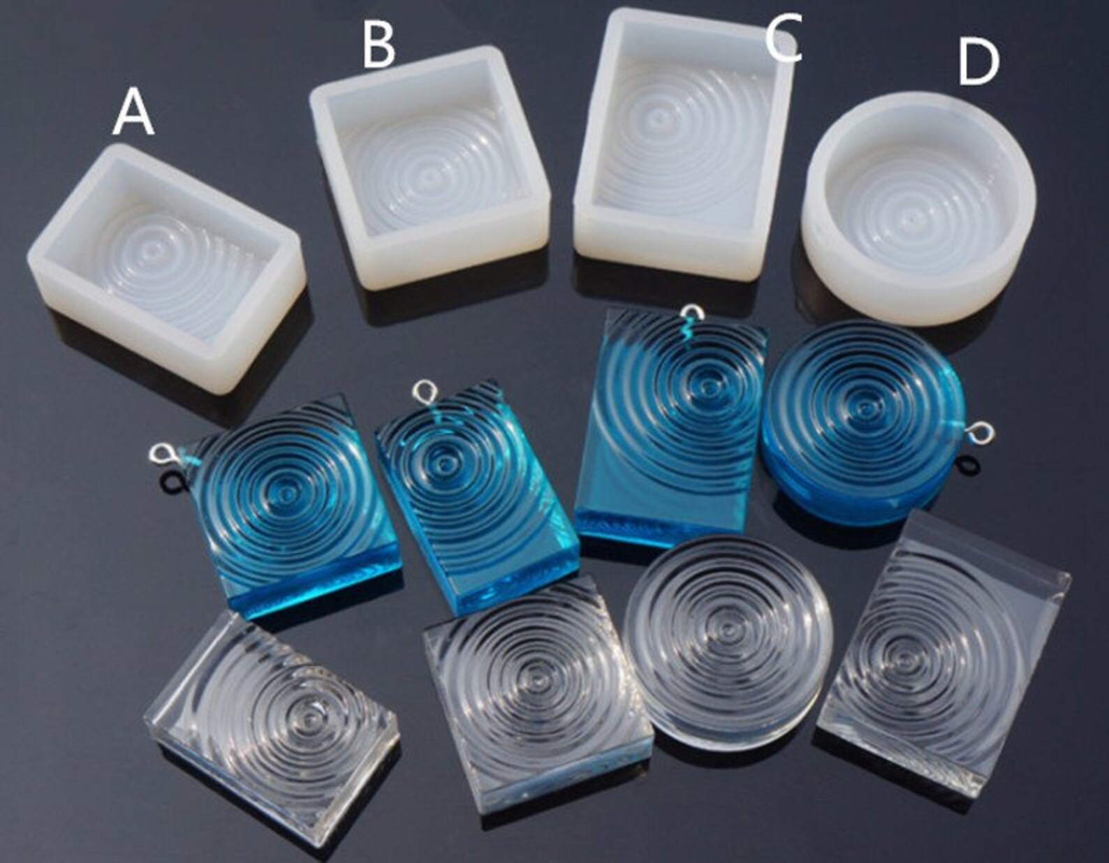 Vortex Pendant Silicone Mold for Jewelry Making Ripple - Etsy