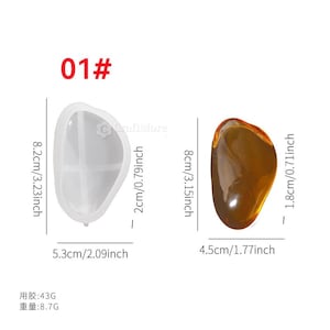 Shiny Pebble Silicone Mold-simulation Yuhua Stone Resin Mold-epoxy ...