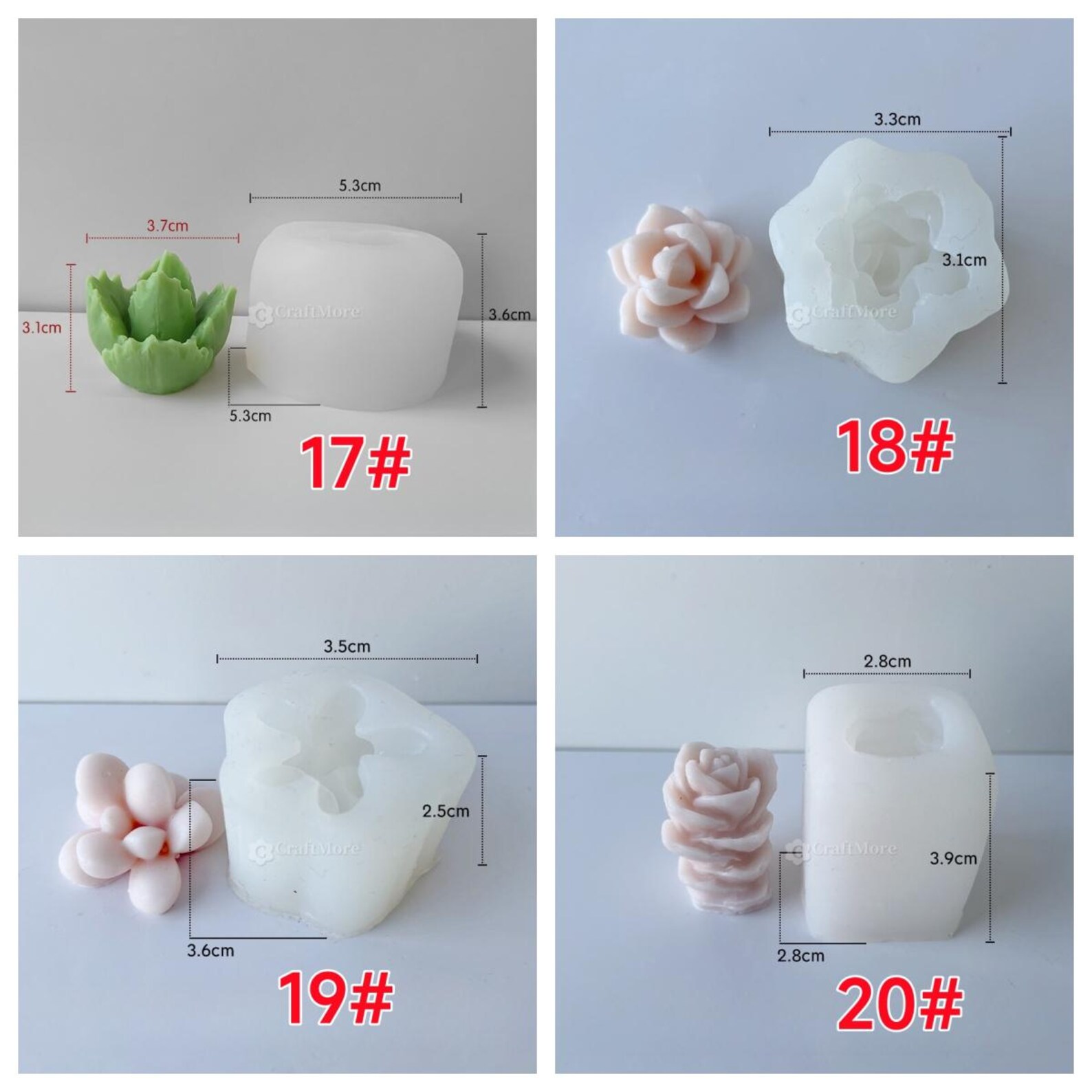 36 Styles Succulent Silicone Molds-succulents Plant Candle Mold-diy ...