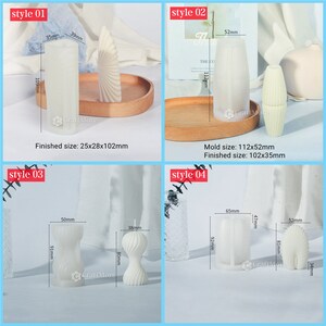 Irregular Cylinder Candle Mold-silicone Candle Mold-spiral Pillar ...