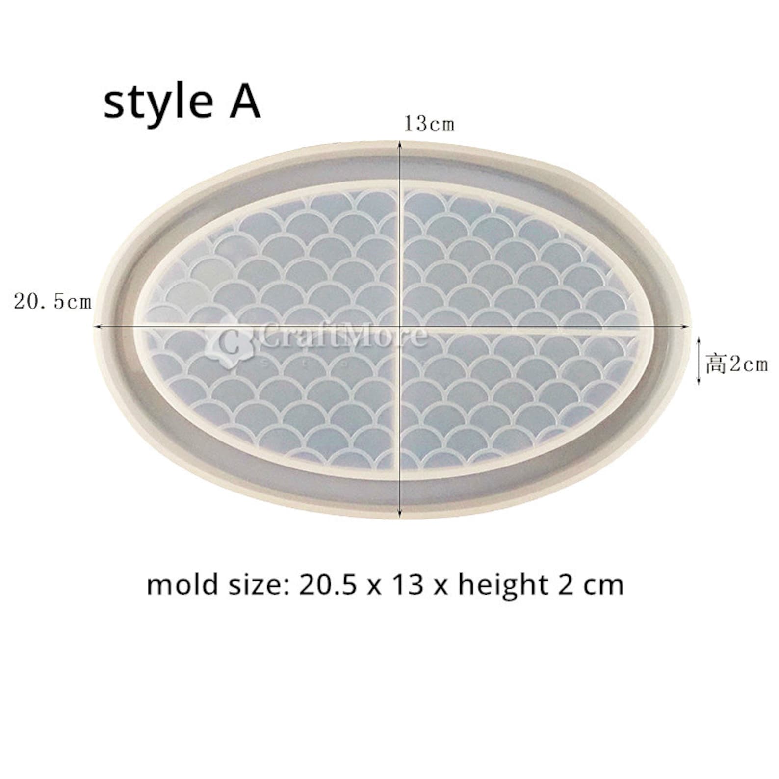 Oval Silicone Tray Mold-fish Scale Tray Resin Mold-oval Plate Mold-oval ...