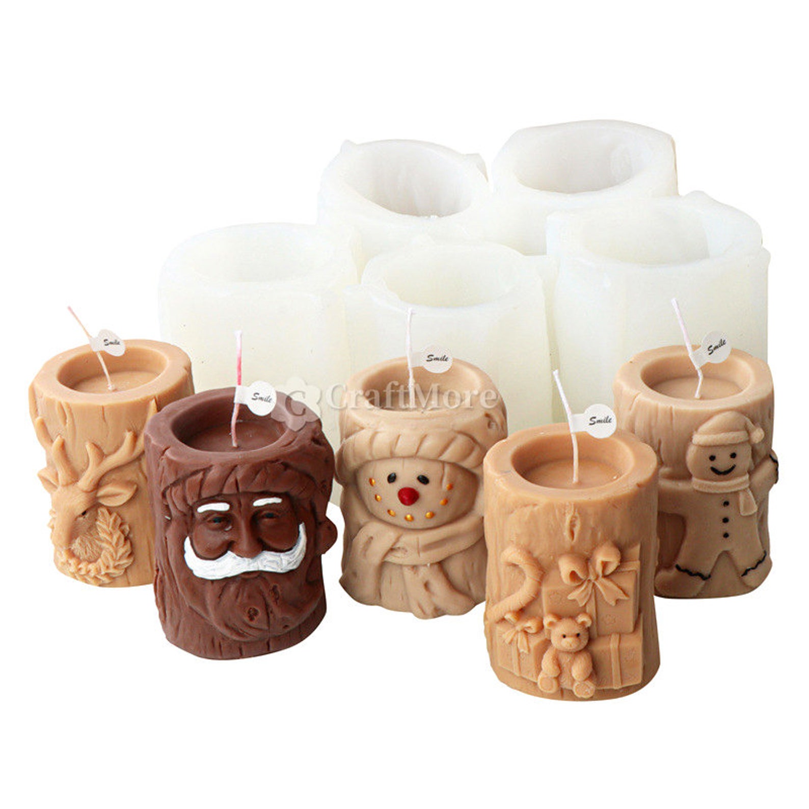 Christmas Candle Mold-silicone Mold for Candle Making-santa Claus ...