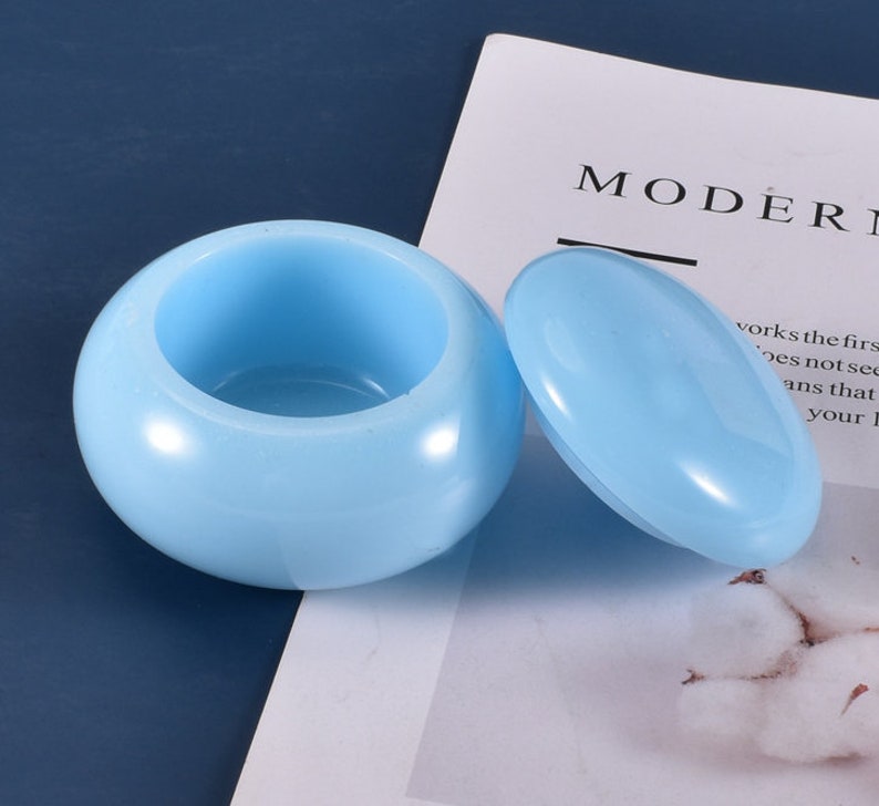 Round Jar Silicone Mold-storage Box Resin Mold-jewelry Box Mold-epoxy ...