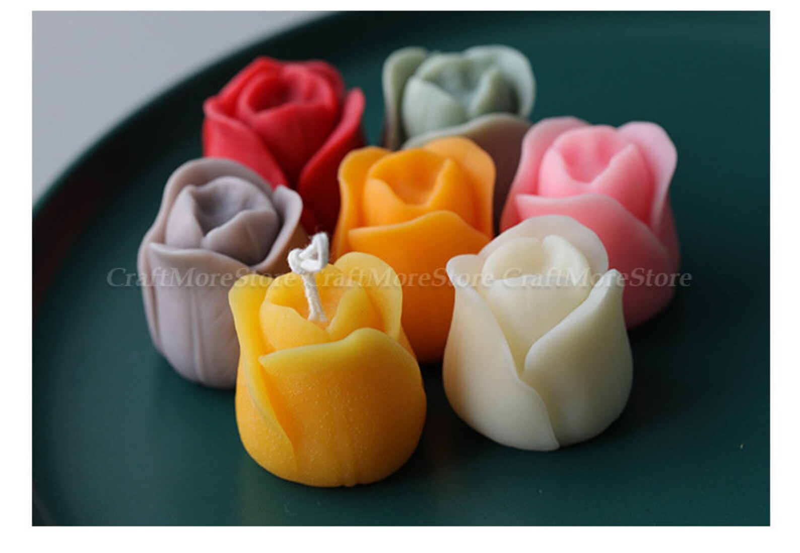Tulip candle mold-Silicone candle Mold-Flower Candle mold for | Etsy