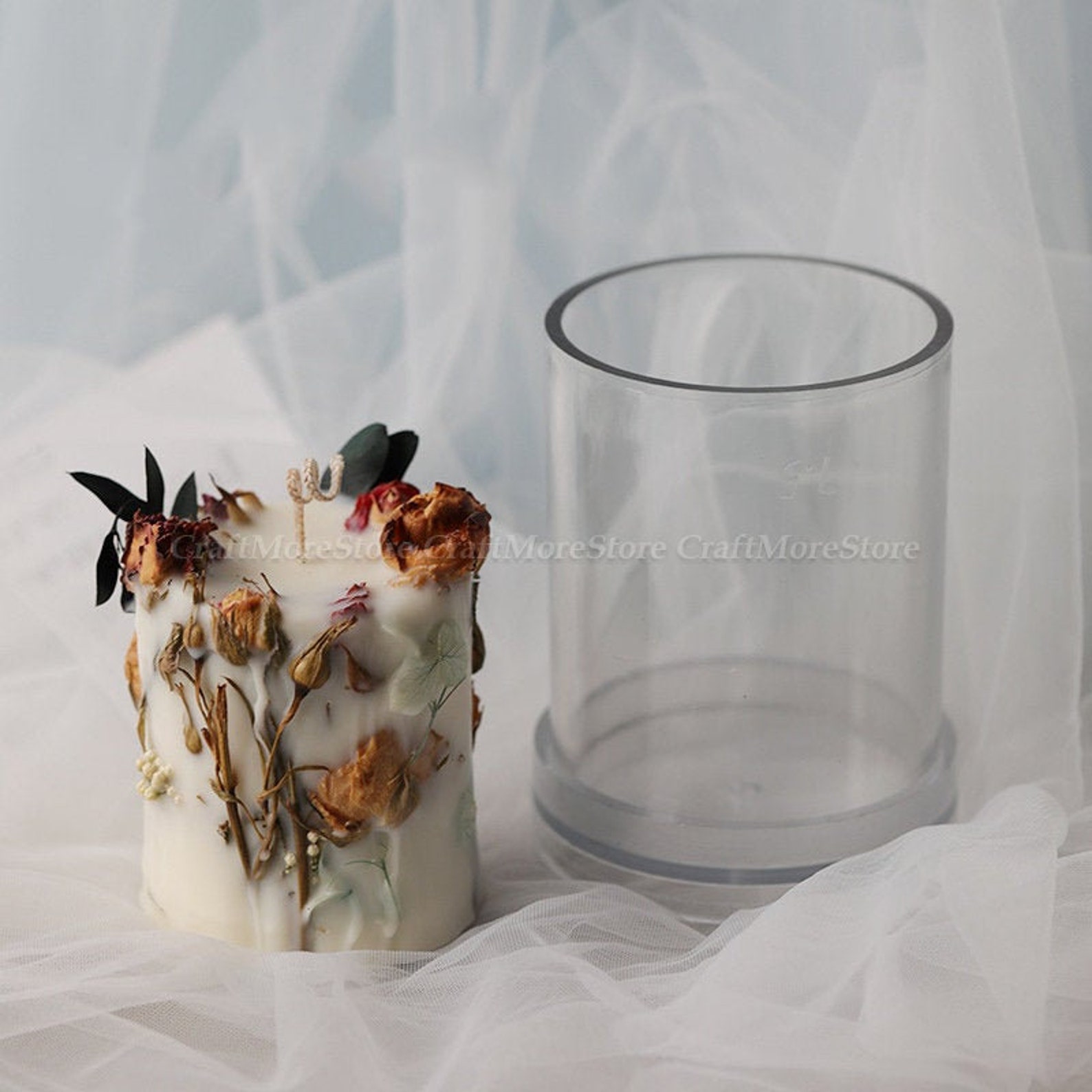 Retro Cylinder Candle Mold-acrylic Candle Mold-candle Molds for Beewax ...