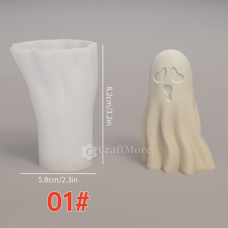 Halloween Ghost Silicone Mold-cute Ghost Candle Mold-pumpkin Ghost ...
