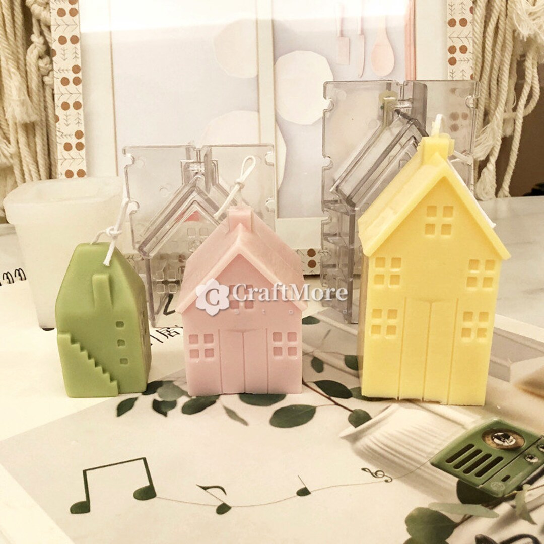 Creative Small House Candle Mold-little Cabin Candle Silicone Mold ...