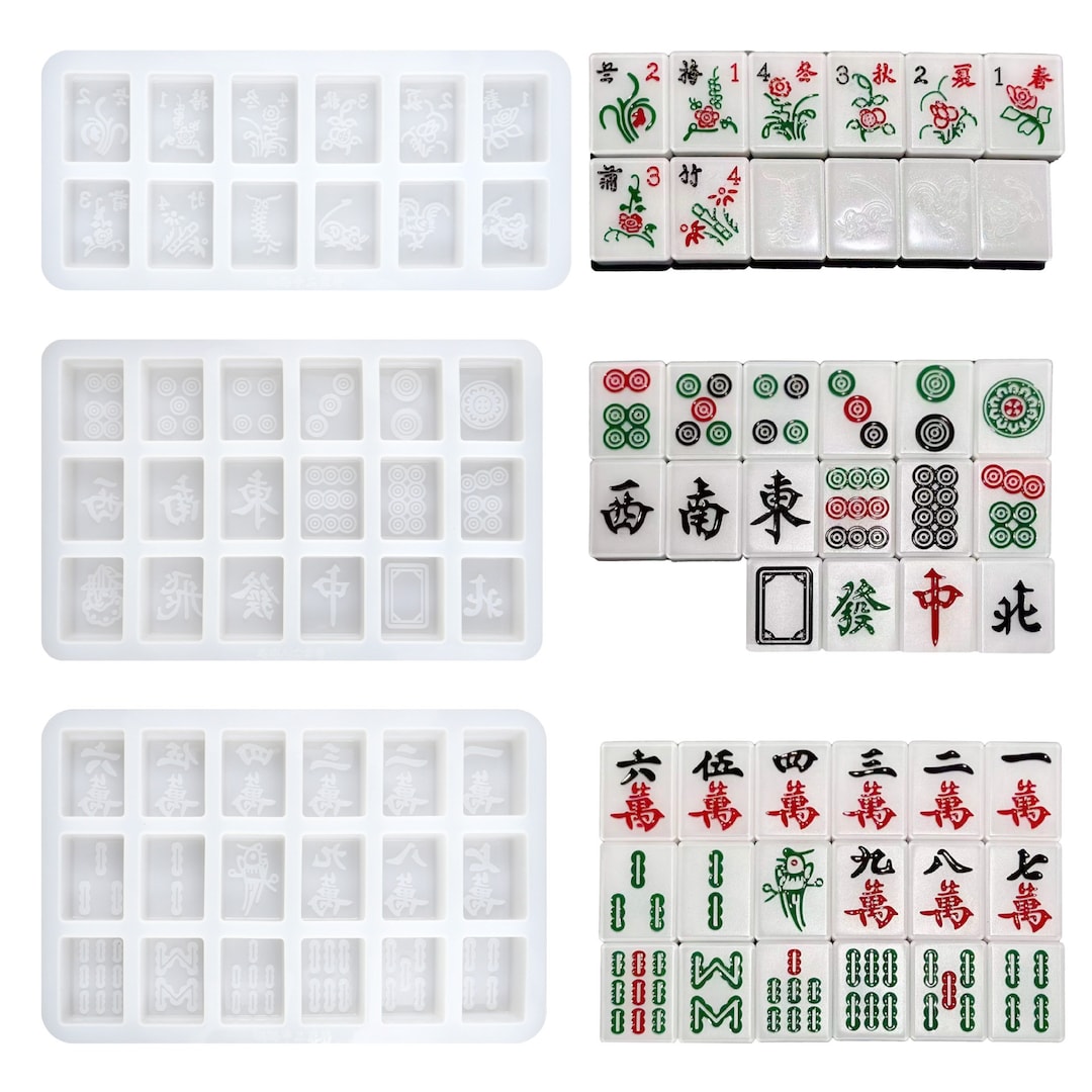 Mahjong Silicone Molds-epoxy Mahjong Tiles Resin Mold-silicone Mahjong ...
