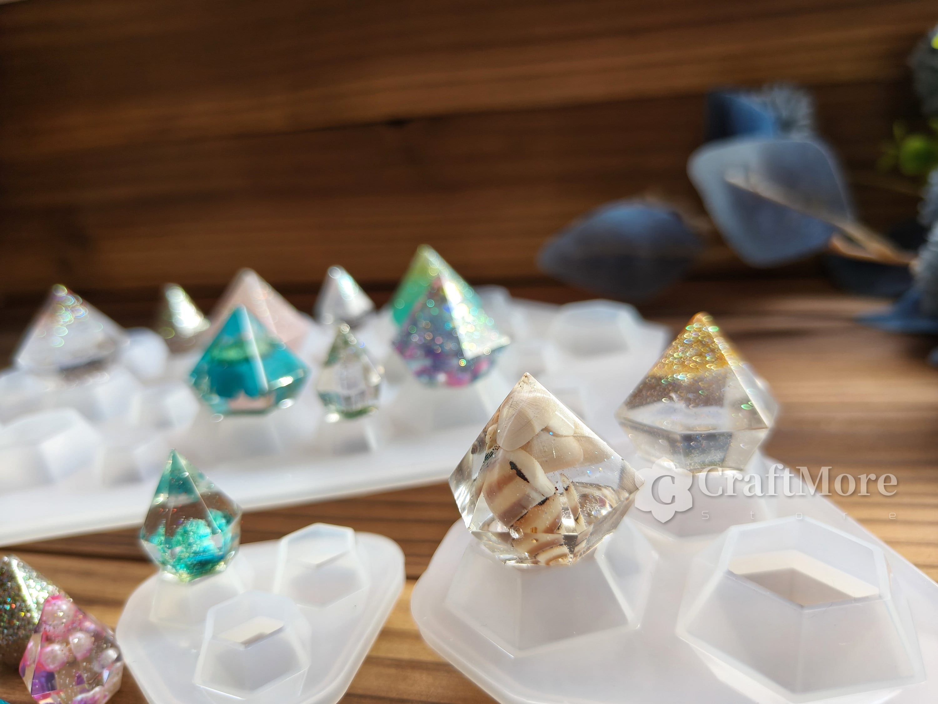 Multi-grid Resin Diamond Silicone Mold-epoxy Resin Diamond Mold ...