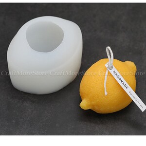 3D Lemon Candle Mold-fruit Silicone Candle Mold-candle Molds for Beewax ...