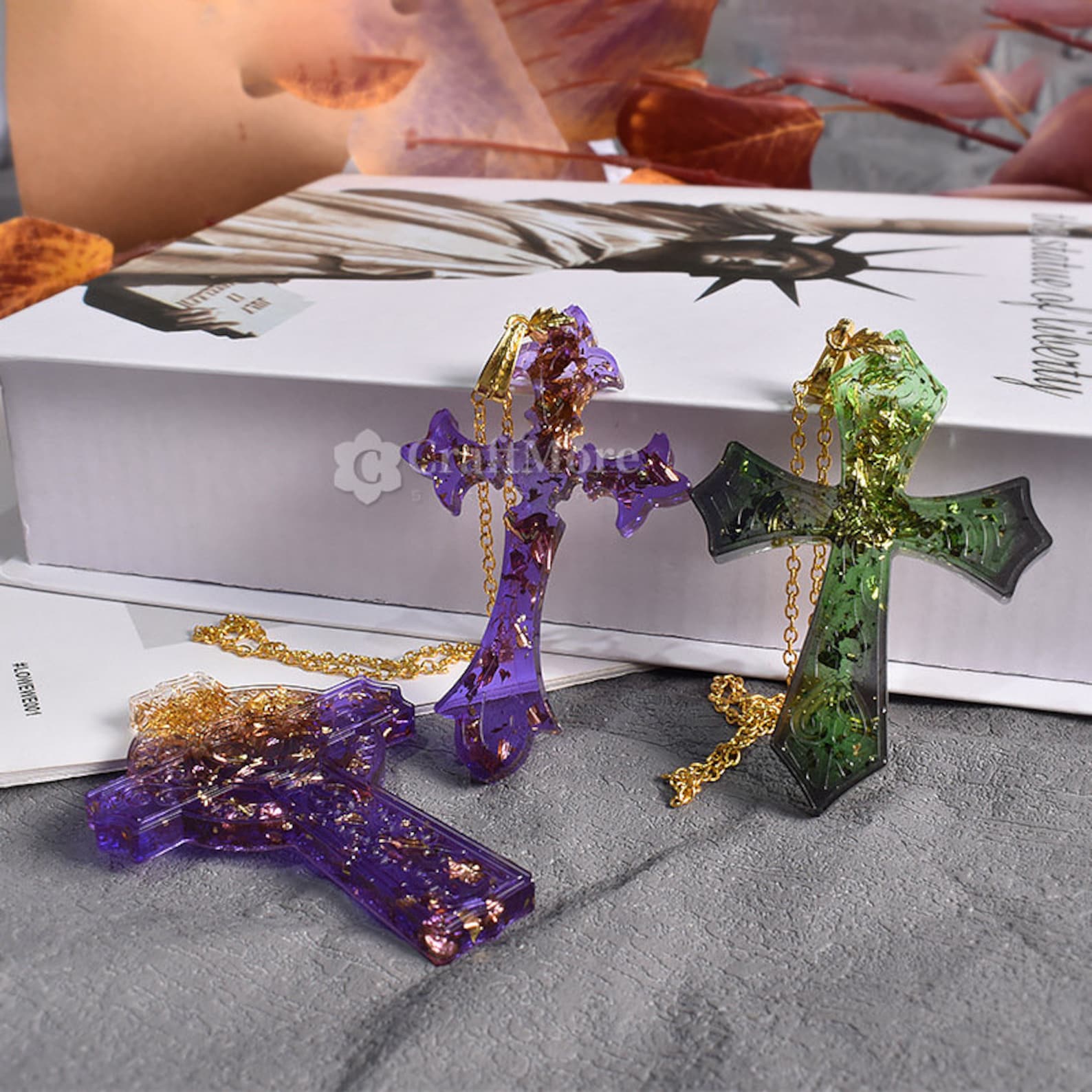 Cross Pendant Resin Mold-silicone Cross Mold-epoxy Resin Cross Keychain ...