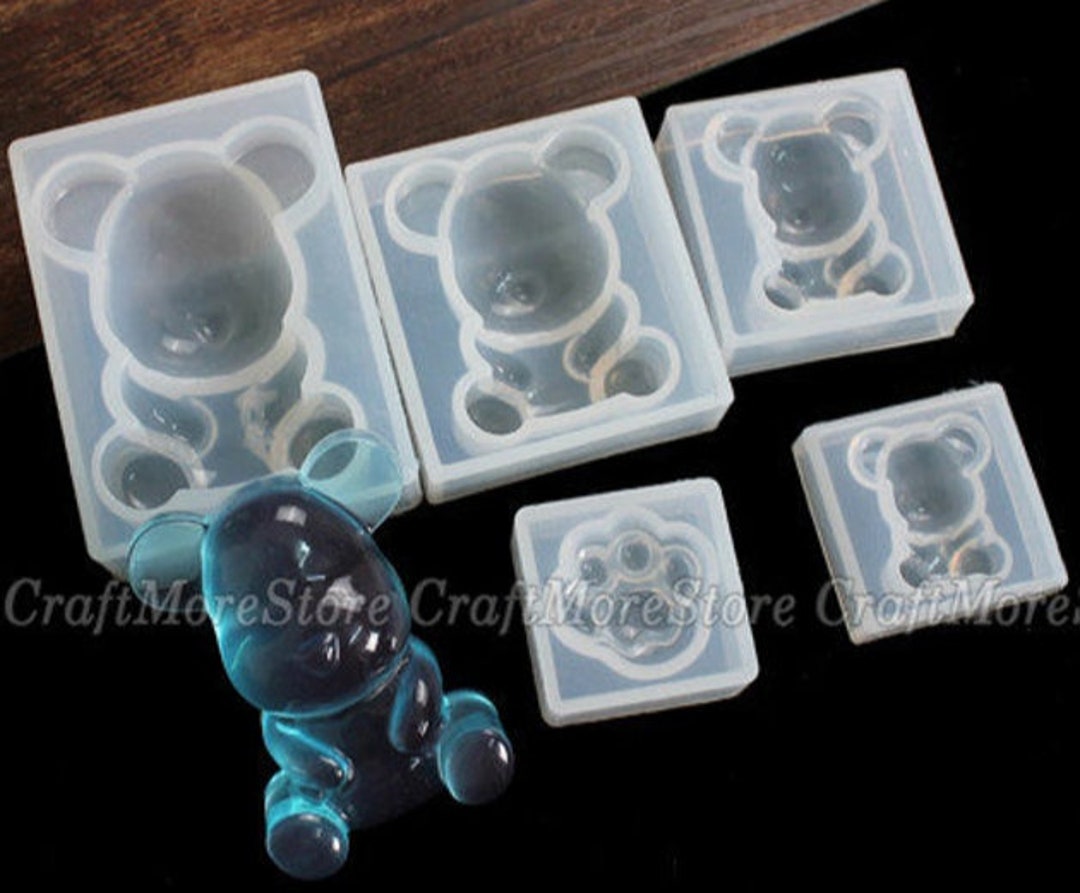 Cute Bear Silicone Mold - Bear Resin Mold for Jewelry Making -4 Sizes ...