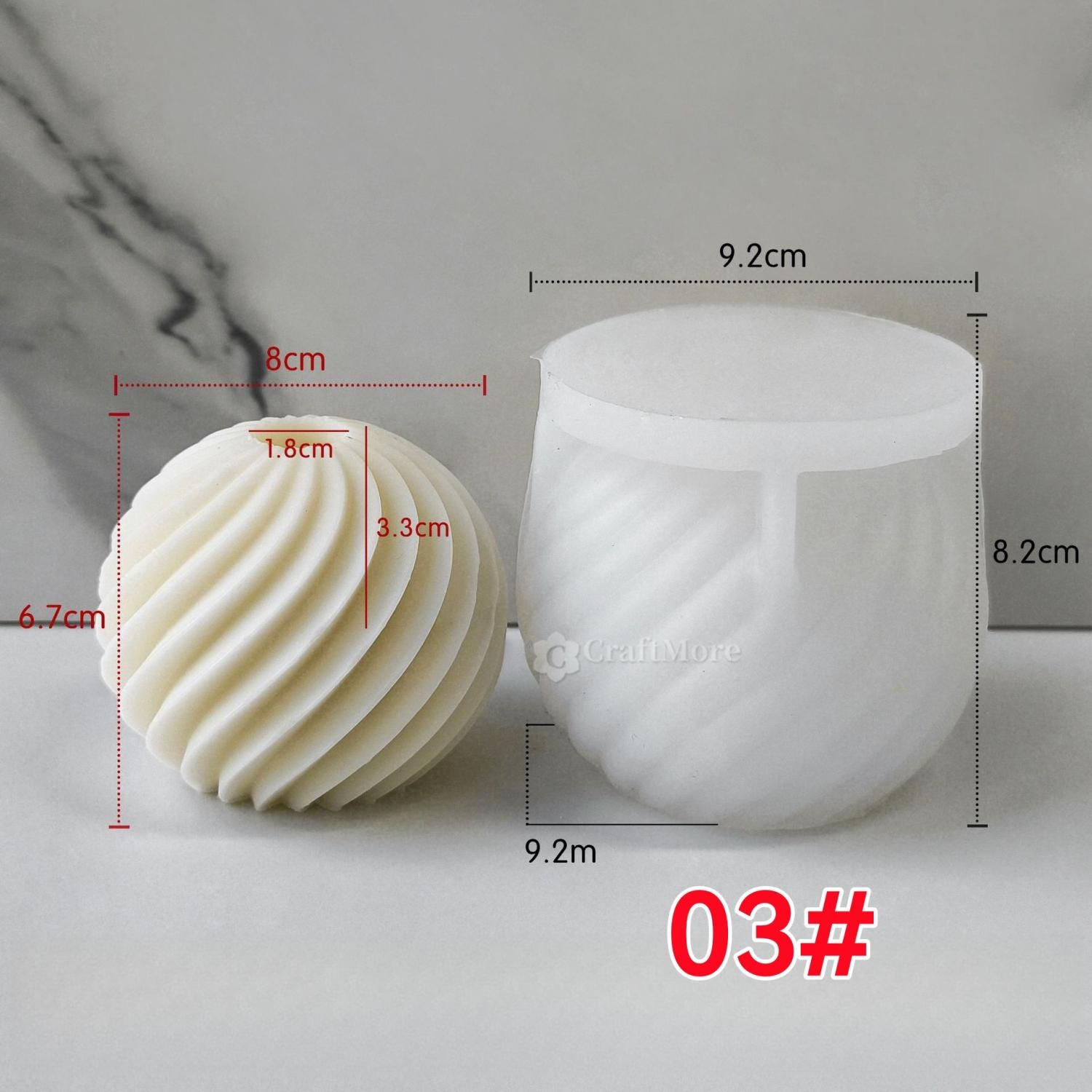 Striped Sphere Candle Silicone Mold-rotating Stripes Candle Mold ...