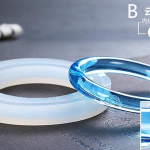 Round Bangle Silicone Mold for Diy - Fashion Bracelet Epoxy Resin Mold ...