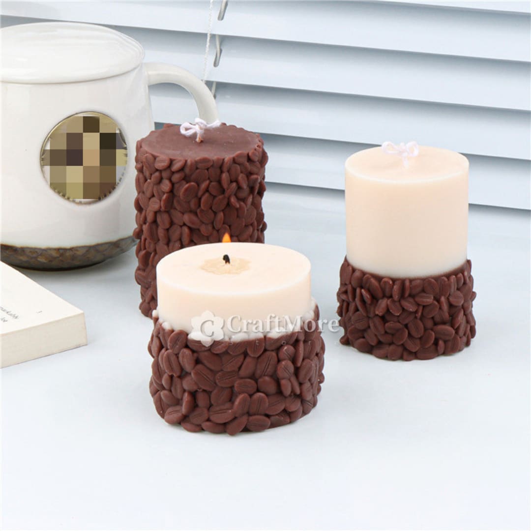 Cylinder Coffee Beans Candle Mold-silicone Mold for Candle Making ...