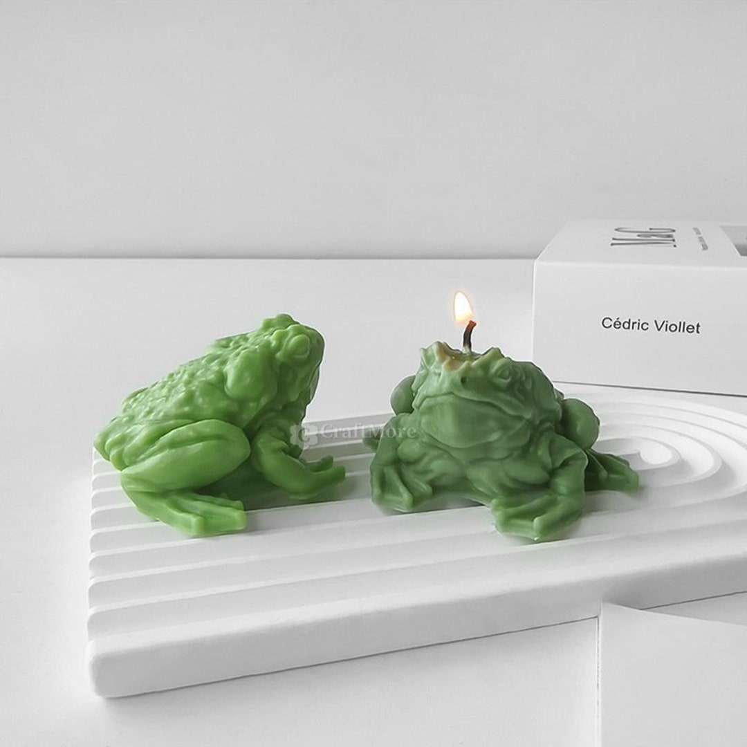 Silicone Toad Candle Mold-toad Candle Holder Resin Mold-concrete Toad ...