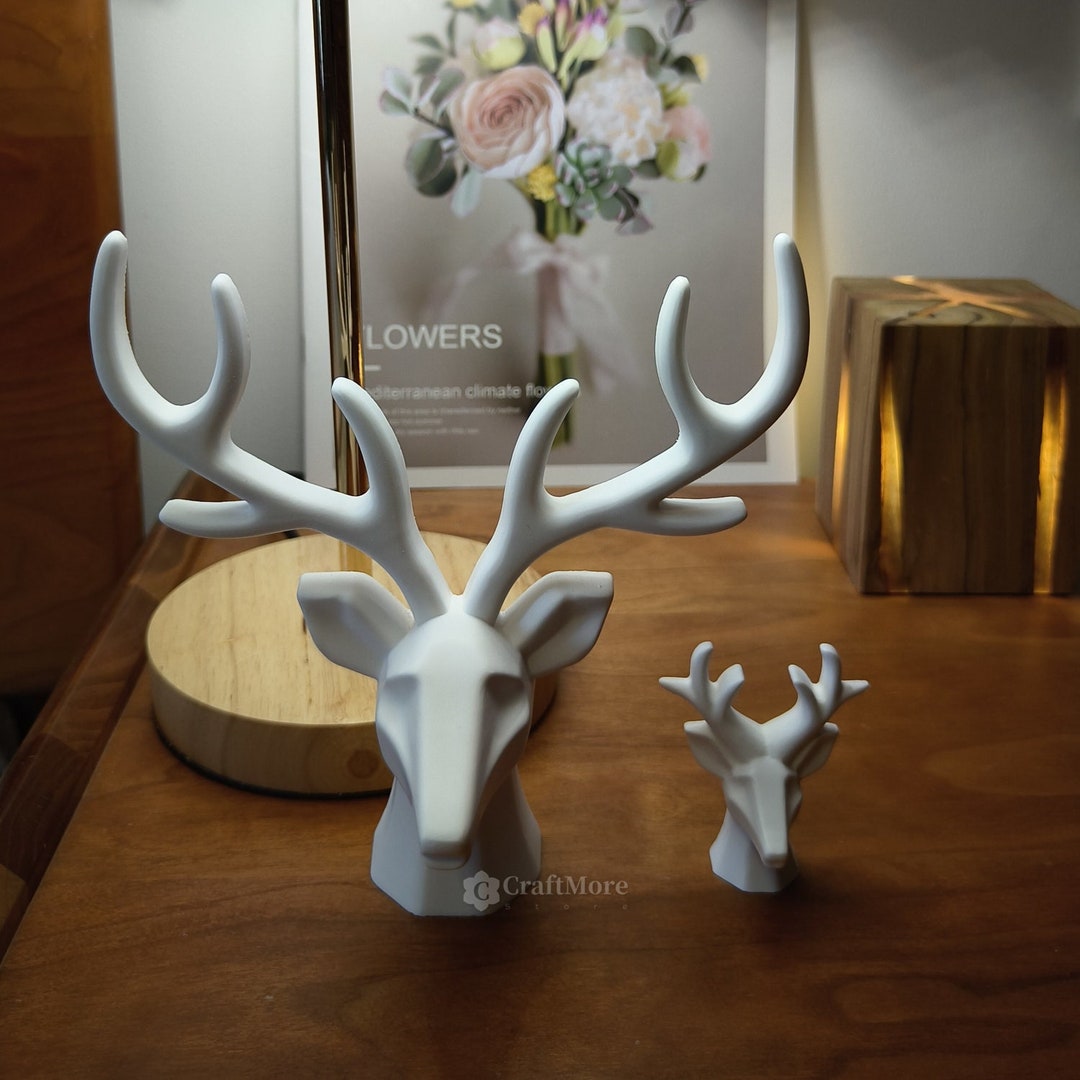 Geometric Elk Silicone Mold-elk Head Plaster Mold-reindeer Jewelry ...